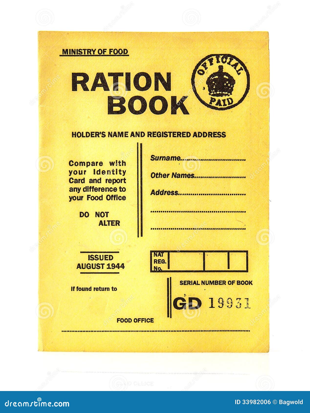 1944 wartime ration book stock photo. Image of sacrifice - 33982006
