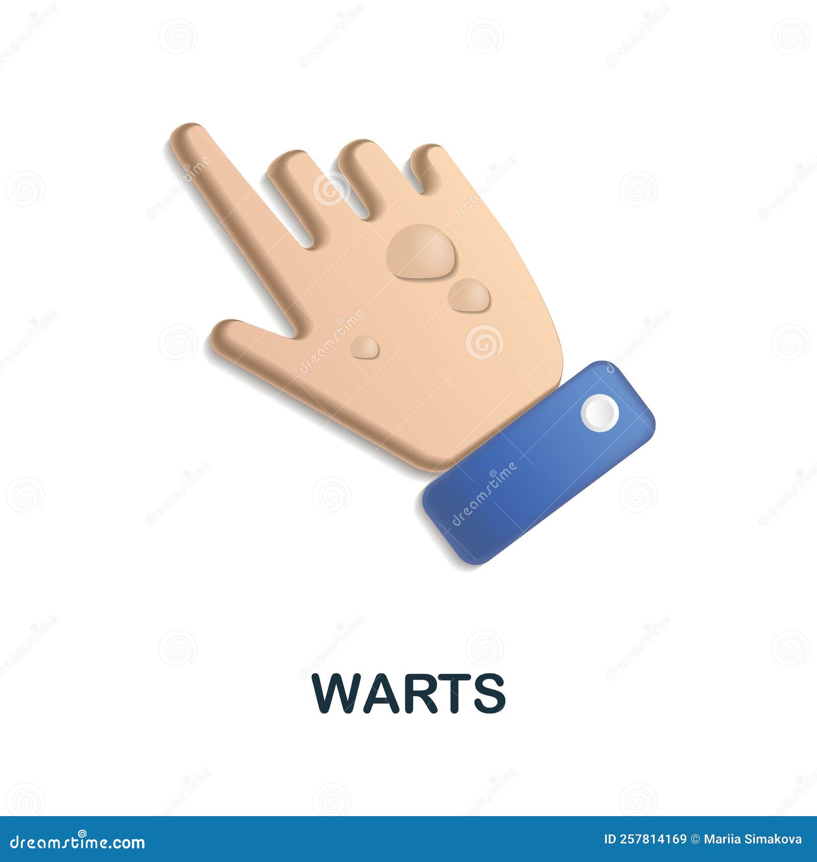 Warts Icon. Monochrome Simple Deseases Icon For Templates, Web Design ...