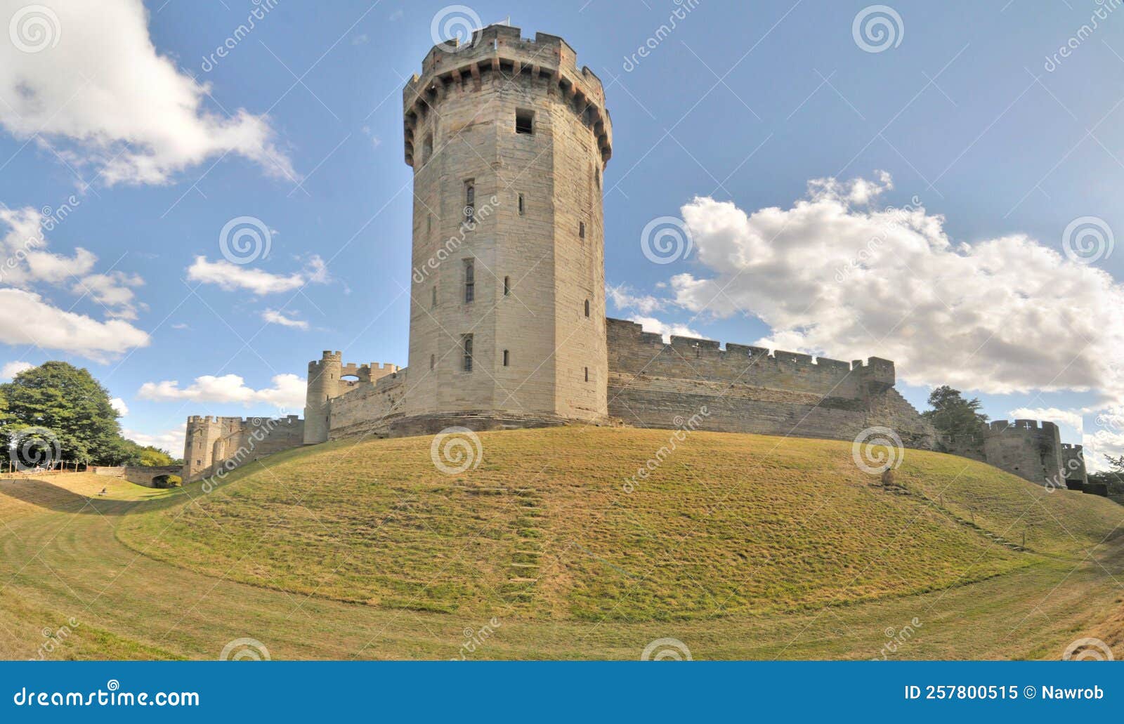Warwick Castle stock image. Image of central, hill, warwick - 257800515