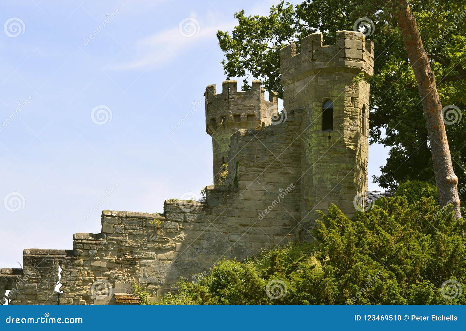 Warwick Castle Watergate Tower Stock Photo - Image of military, ancient ...
