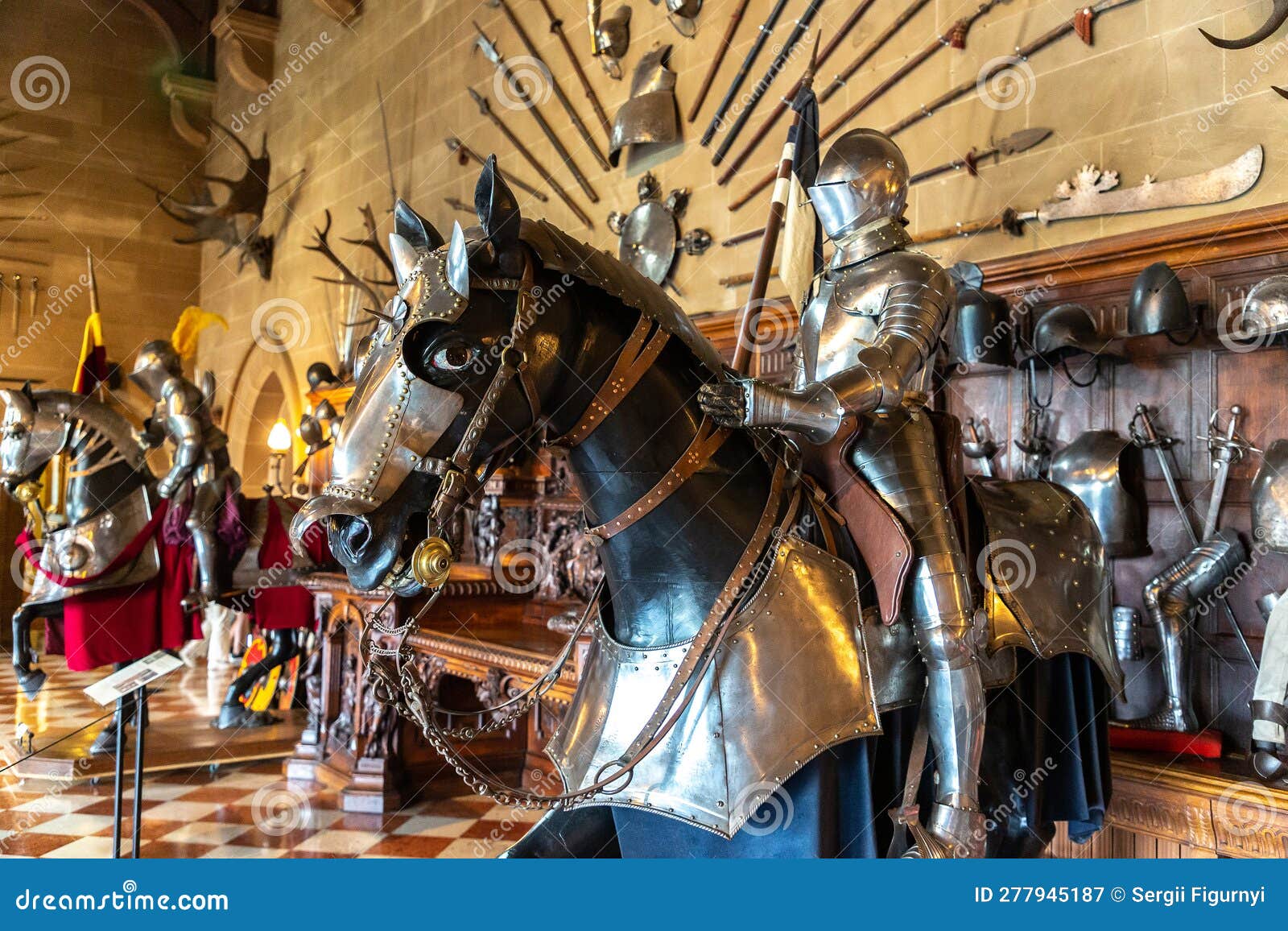 Interior of Warwick Castle - is a Medieval Castle, UK Editorial ...