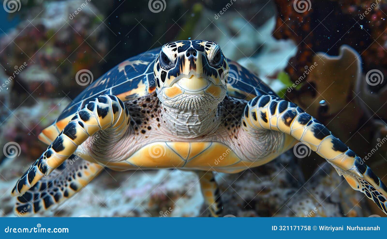 Hawksbill Sea Turtle Pattern Cartoon Vector | CartoonDealer.com #71117619