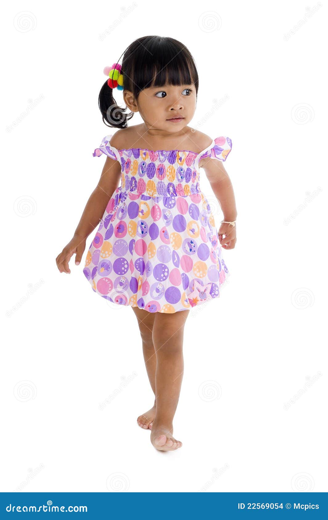 Wary little girl stock photo. Image of stand, careful - 22569054
