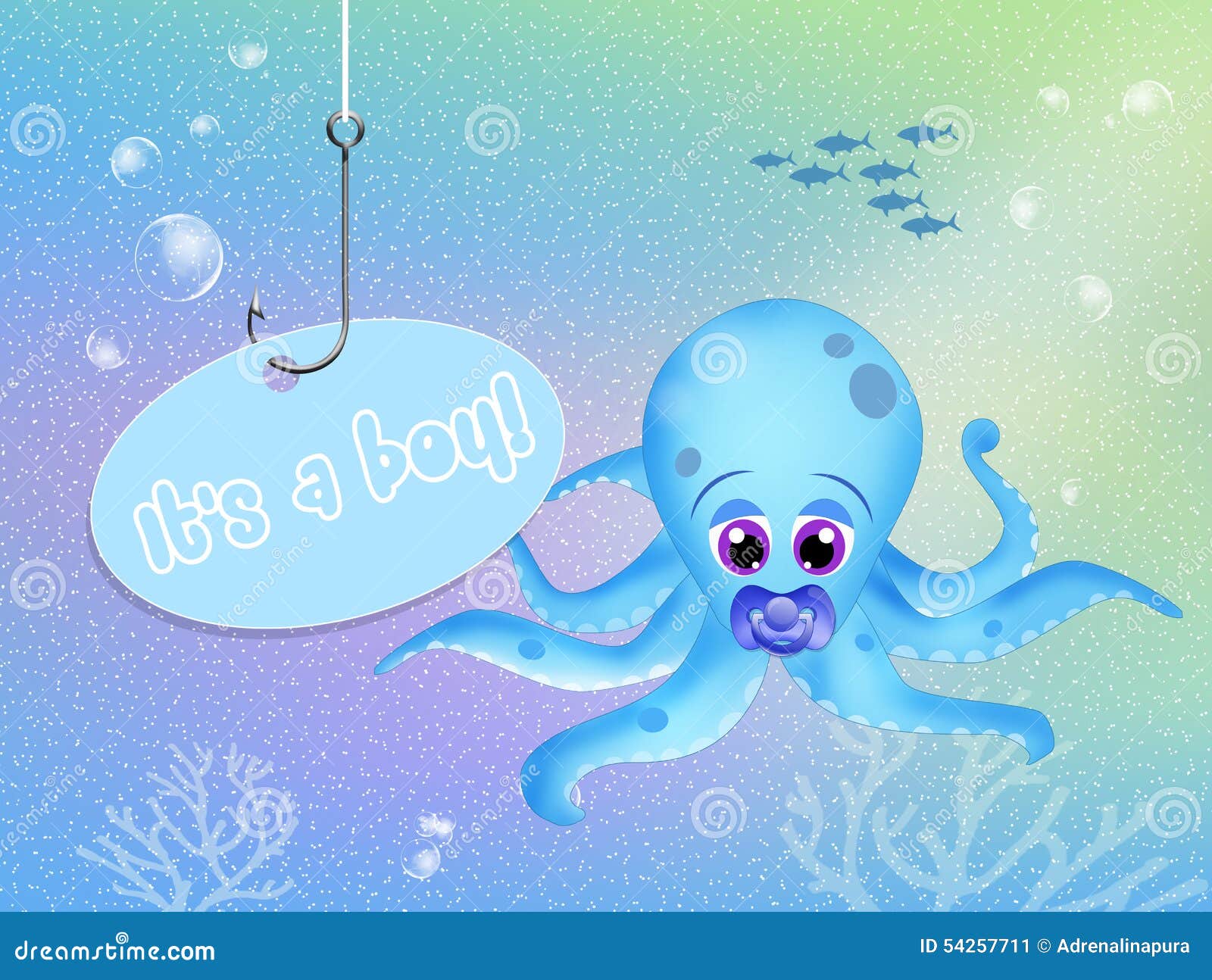 Was born a boy stock illustration. Illustration of cute - 54257711