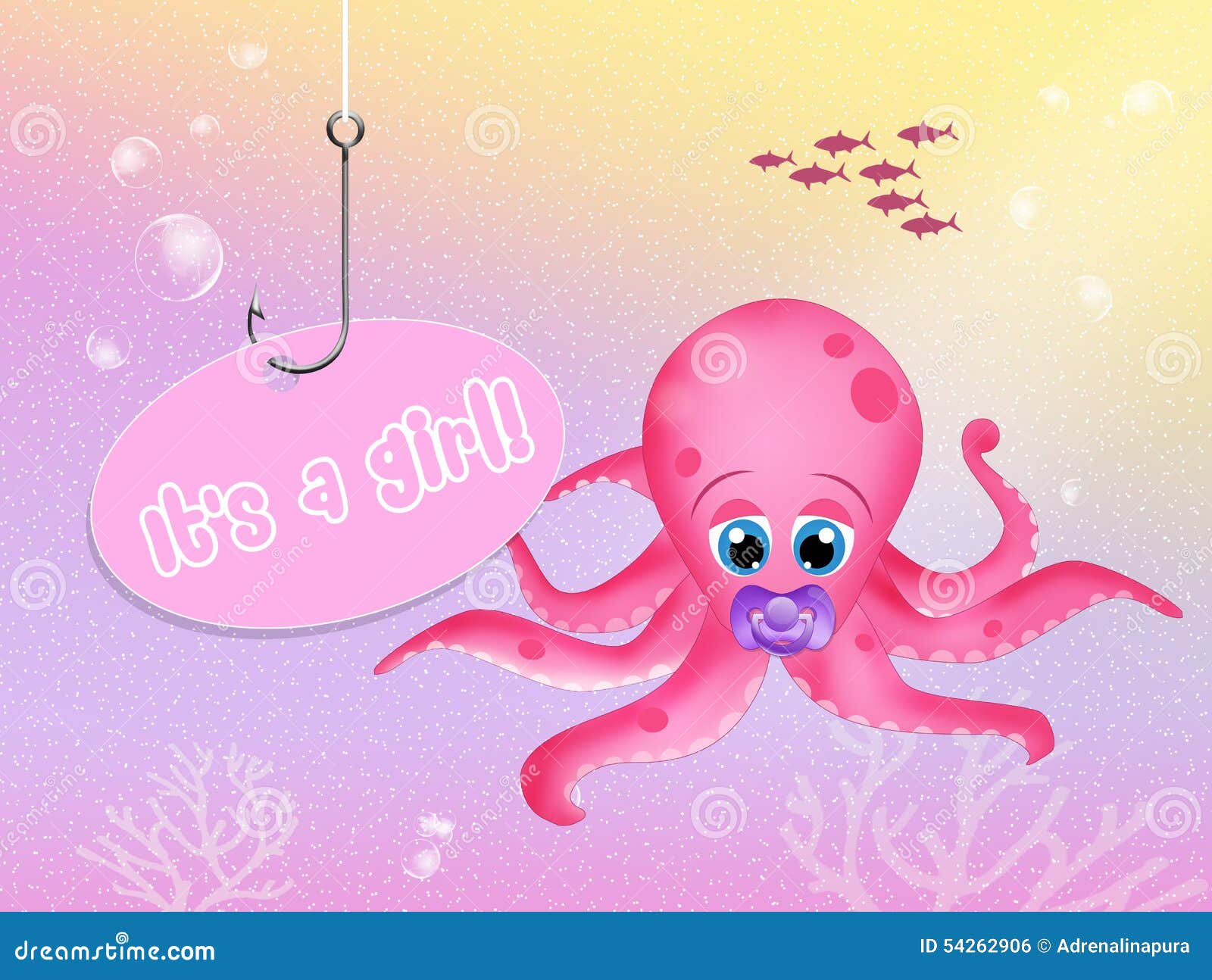 Was born a girl stock illustration. Illustration of funny - 54262906