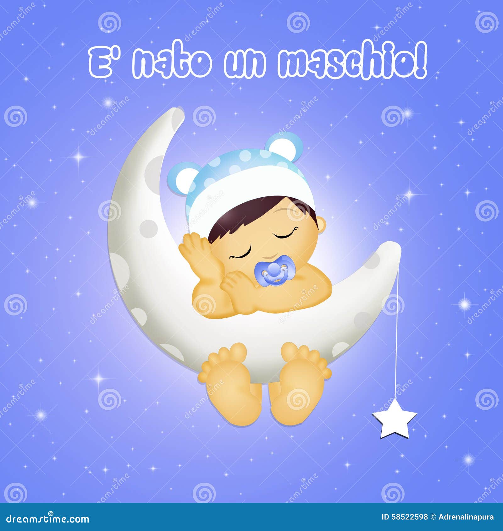 Was born a male stock illustration. Illustration of blue - 58522598