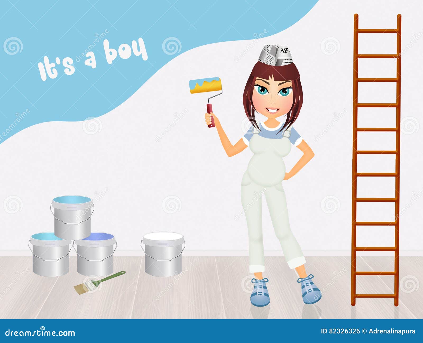 Was born a male stock illustration. Illustration of blue - 82326326