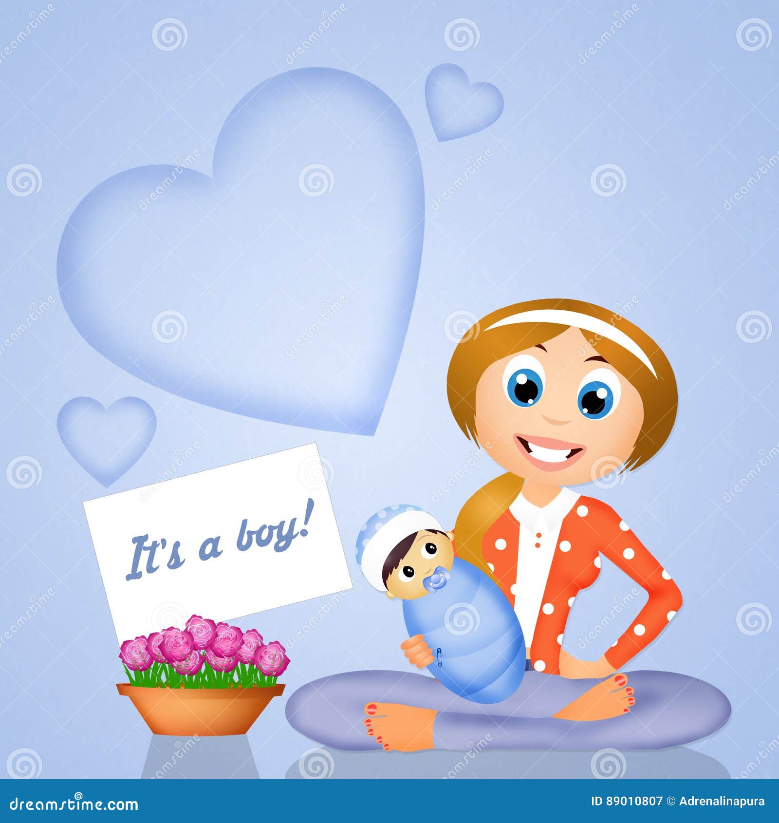 Was born a male stock illustration. Illustration of funny - 89010807
