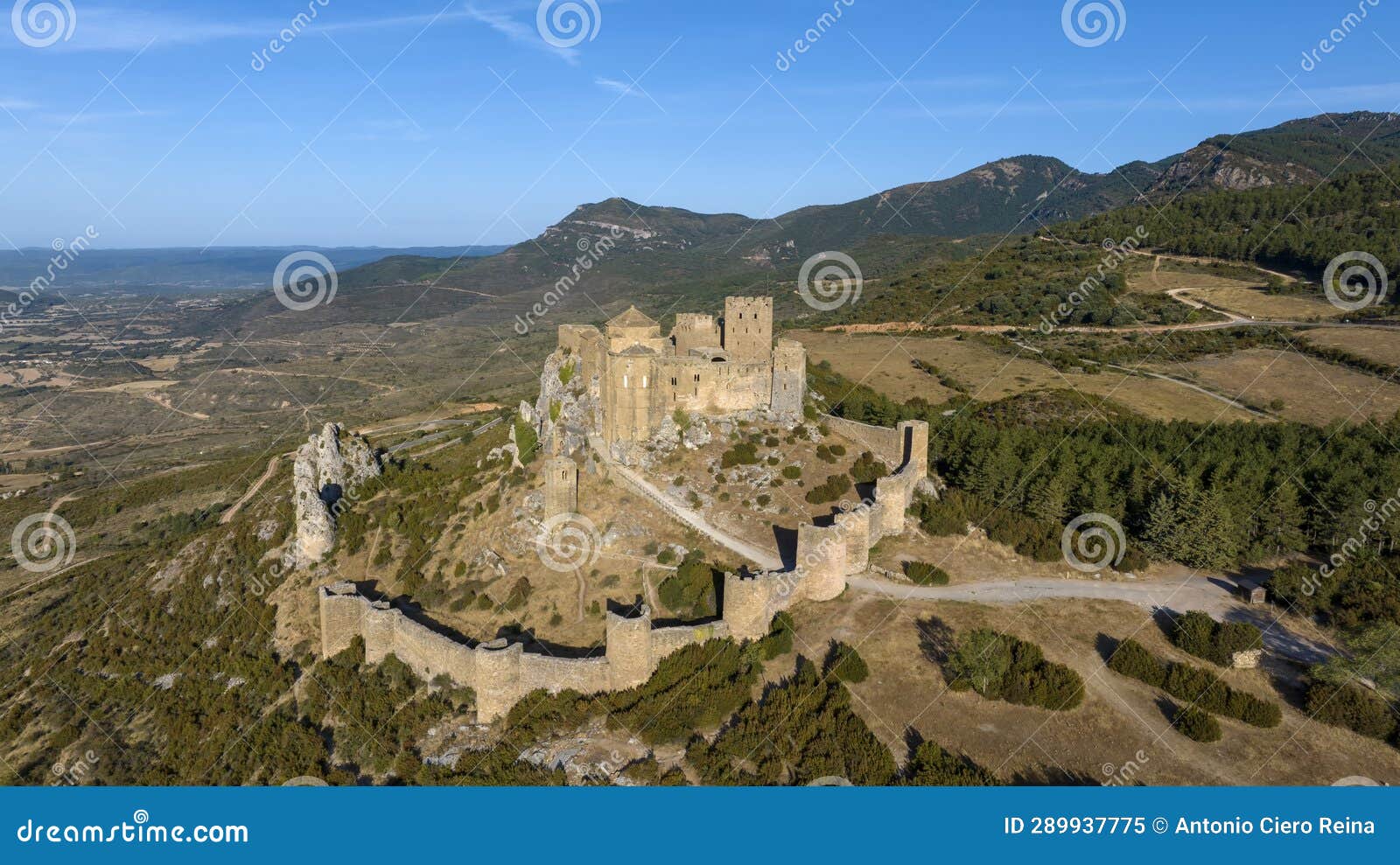 View of the Beautiful Abbey Castle of Loarre in the Province of Huesca ...