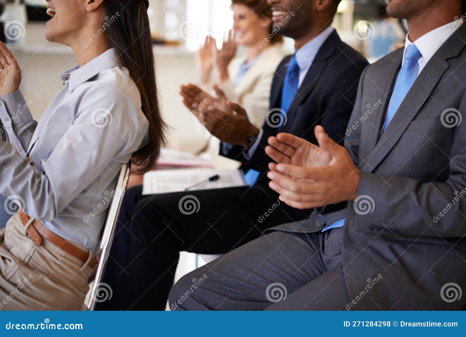 It Was an Outstanding Presentation. a Group of Businesspeople ...