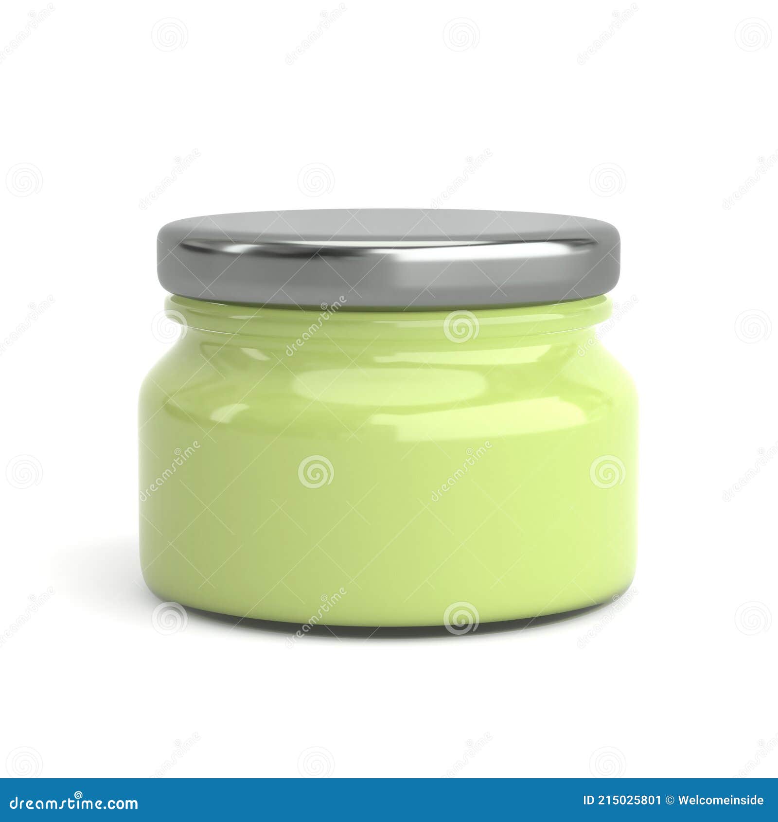 Wasabi or Hummus in Glass Jar Isolated Stock Image - Image of hummus ...