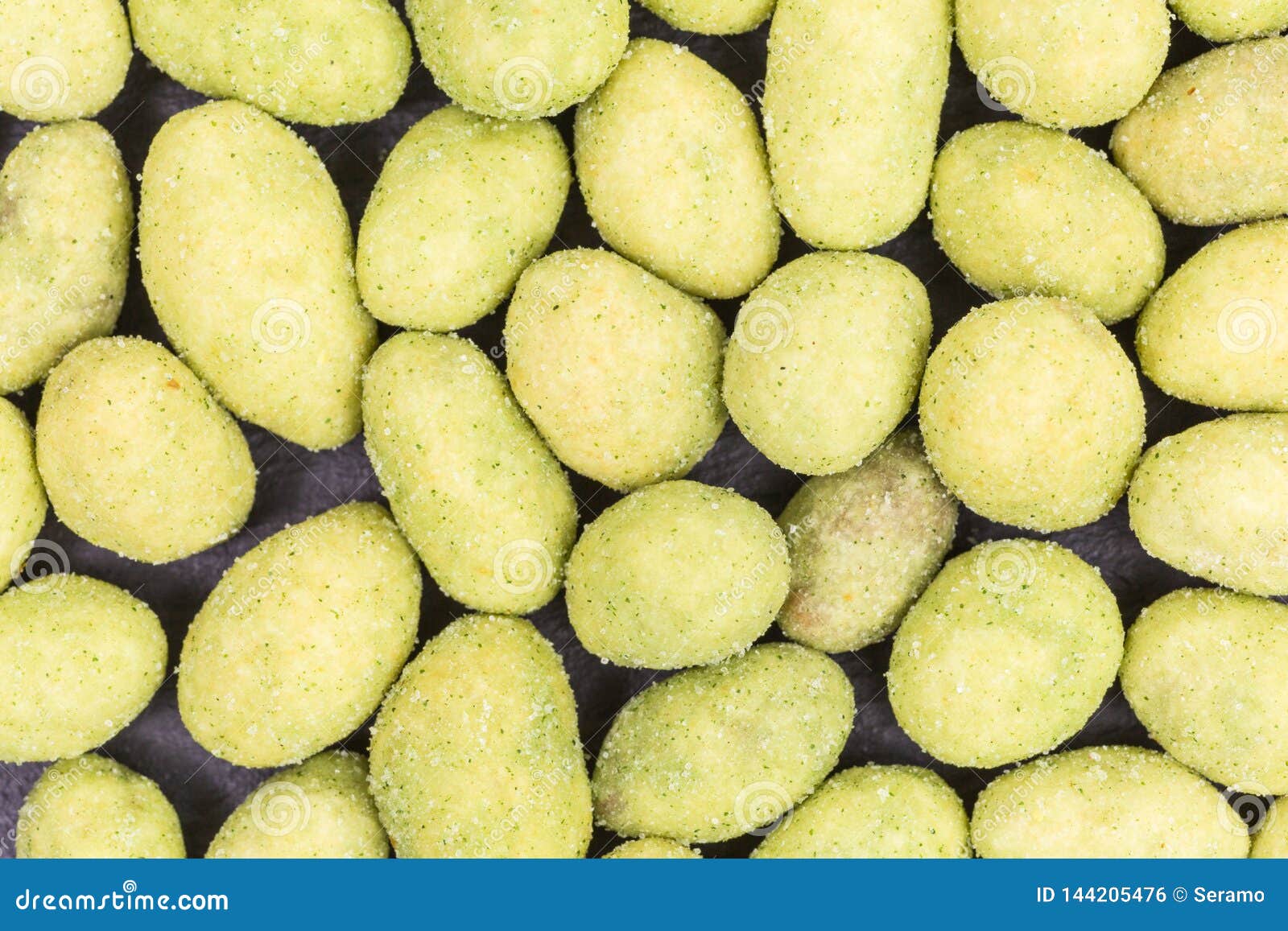 Wasabi nuts background stock photo. Image of crunchy - 144205476