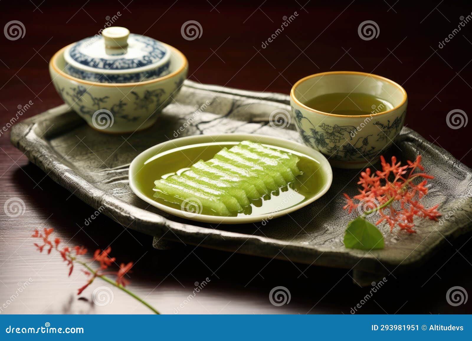 Wasabi Paste in a Traditional Japanese Ceramic Dish Stock Illustration ...