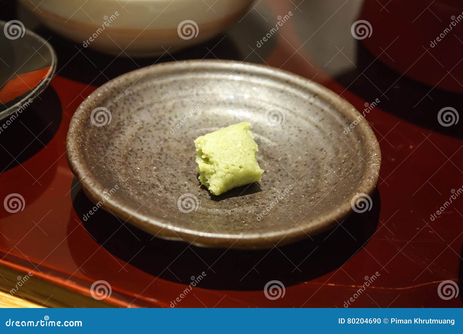 Wasabi in a plate stock photo. Image of food, asia, cuisine - 80204690