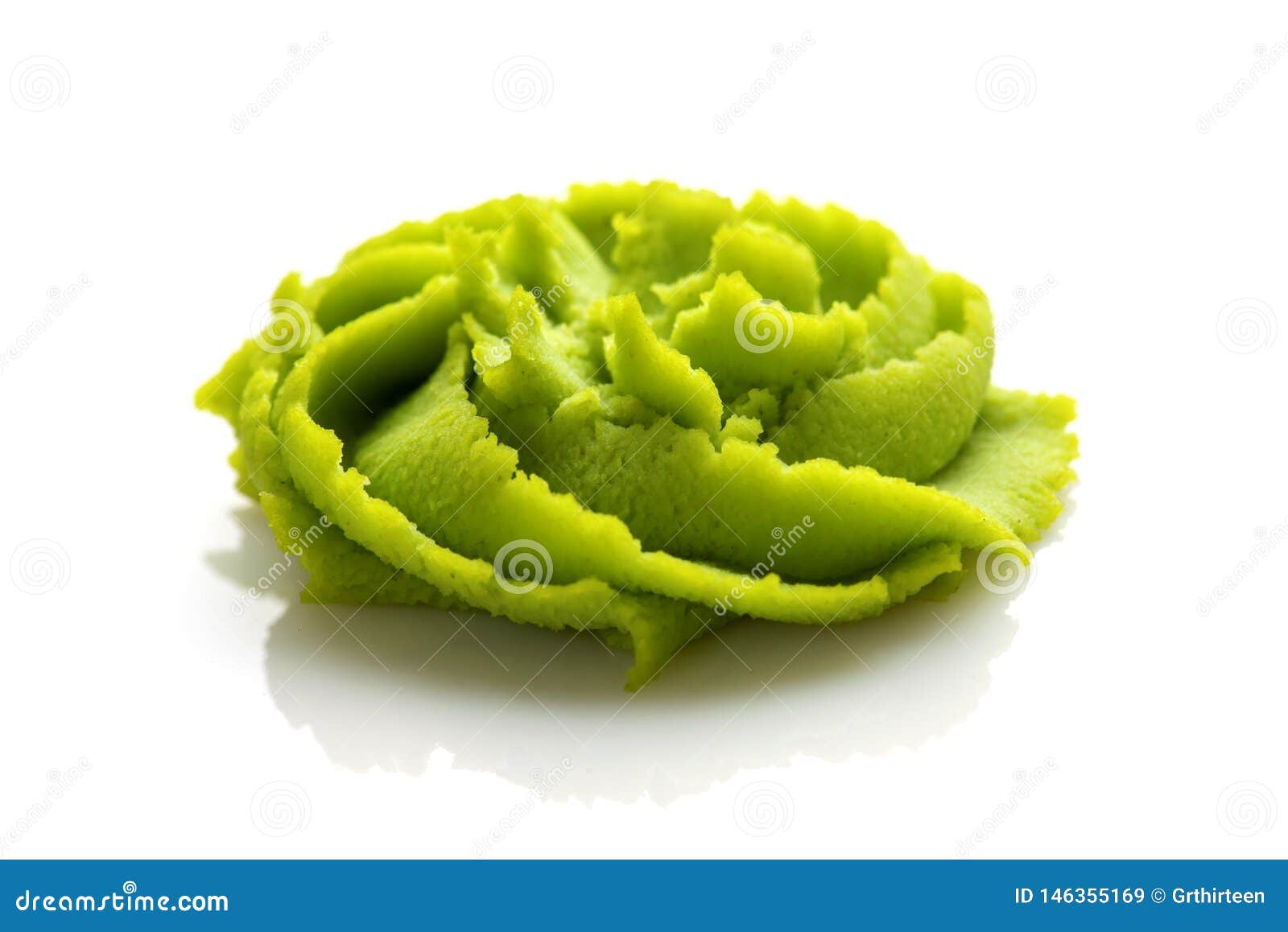 Wasabi Portion on White Background. Stock Image - Image of japan ...