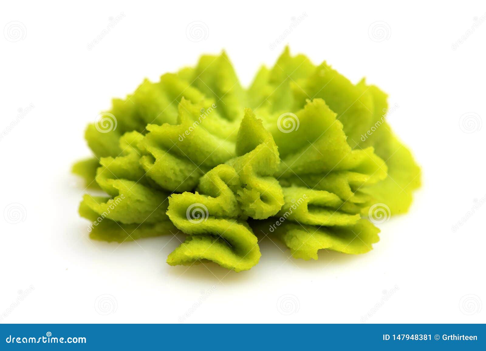 Wasabi Portion on White Background. Stock Image - Image of macro, spice ...