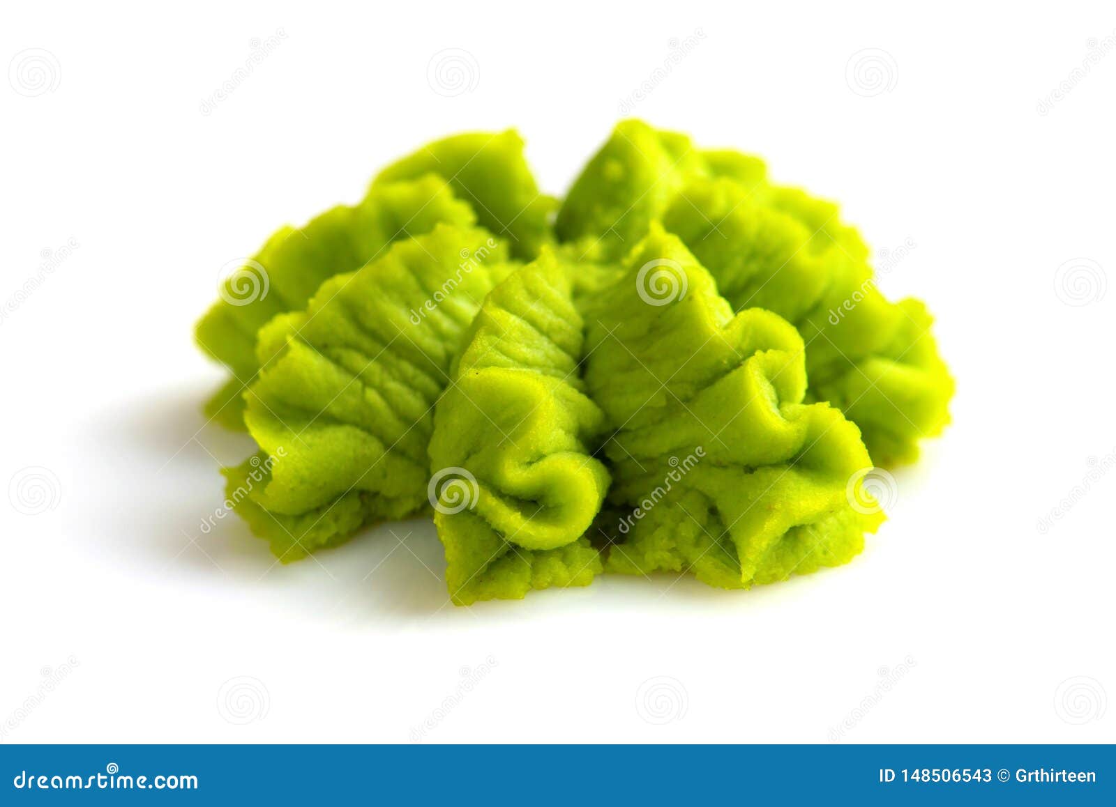 Wasabi Portion on White Background. Stock Image - Image of background ...