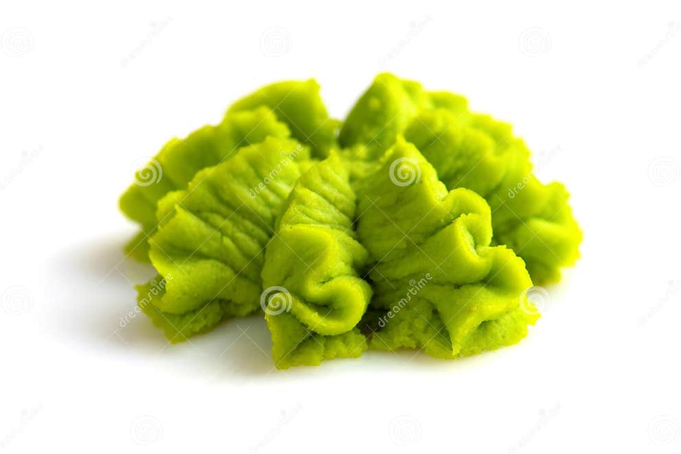 Wasabi Portion on White Background. Stock Image - Image of background ...