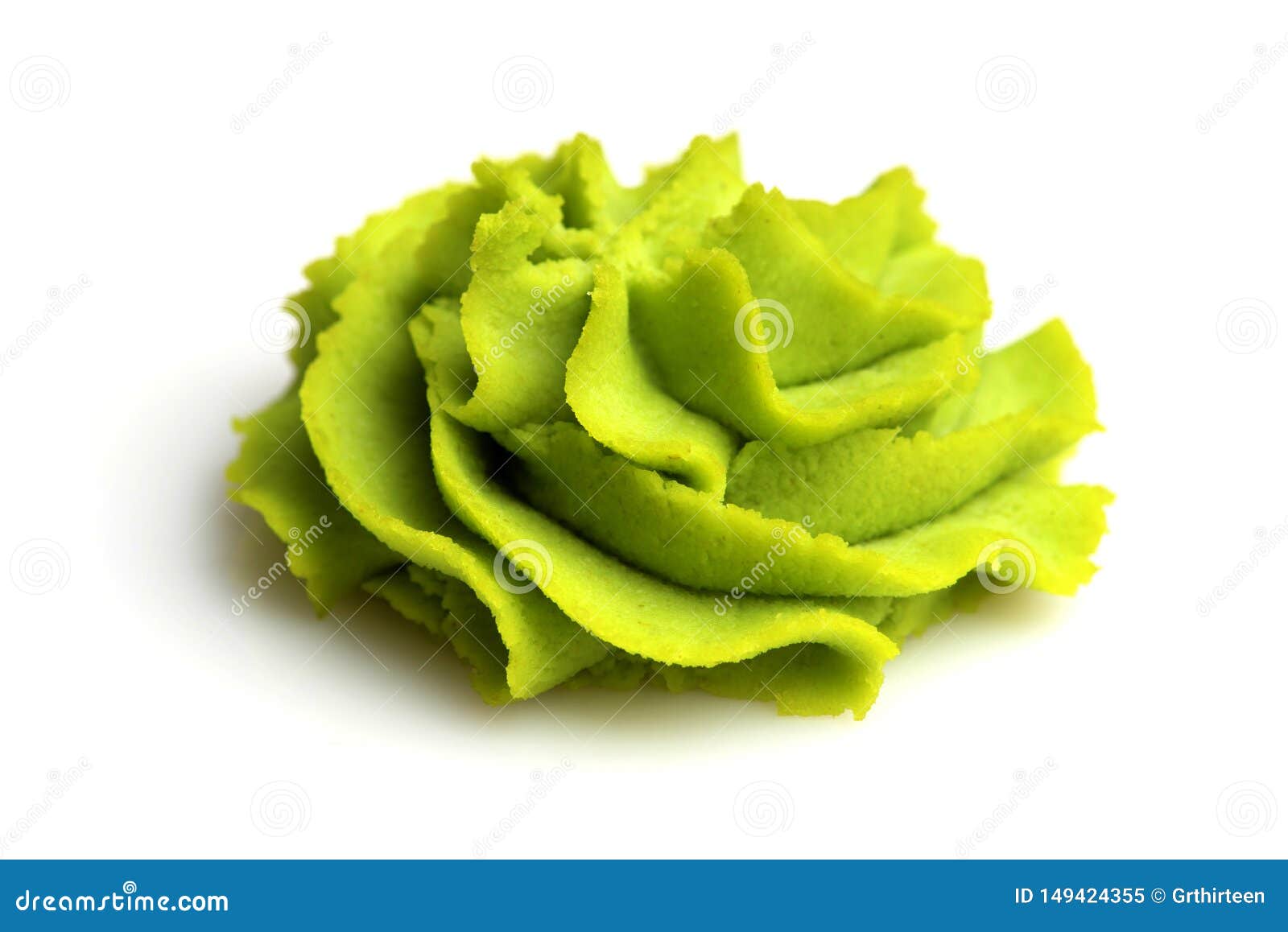 Wasabi Portion on White Background. Stock Image - Image of vegetarian ...