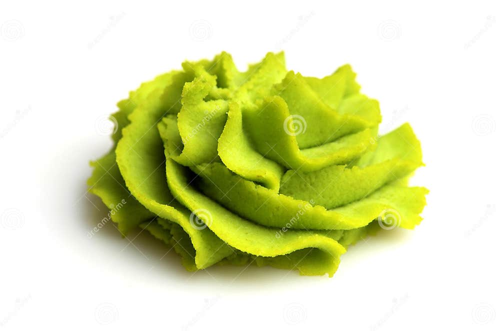 Wasabi Portion on White Background. Stock Image - Image of vegetarian ...