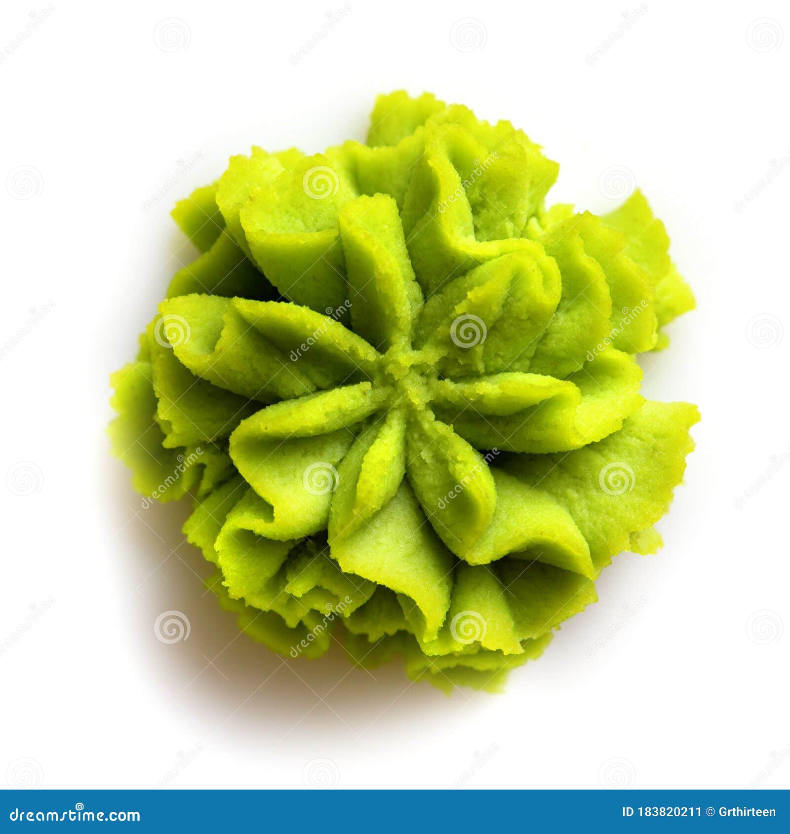 Wasabi Portion on White Background. Stock Image - Image of organic ...