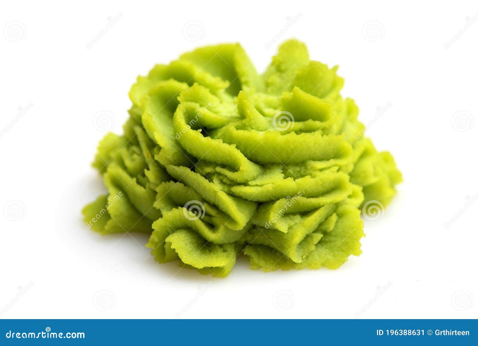Wasabi Portion on White Background. Stock Image - Image of isolated ...