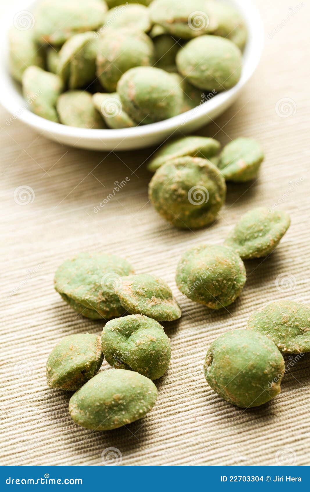 Wasabi snack peanuts stock photo. Image of salted, food - 22703304