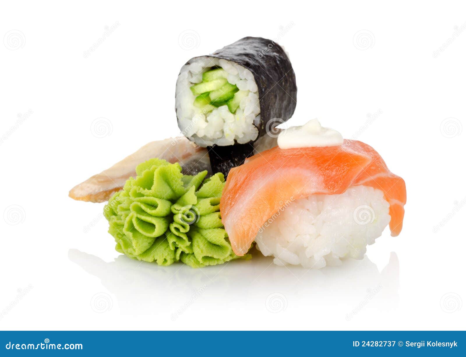 Wasabi and sushi stock image. Image of meal, healthy - 24282737