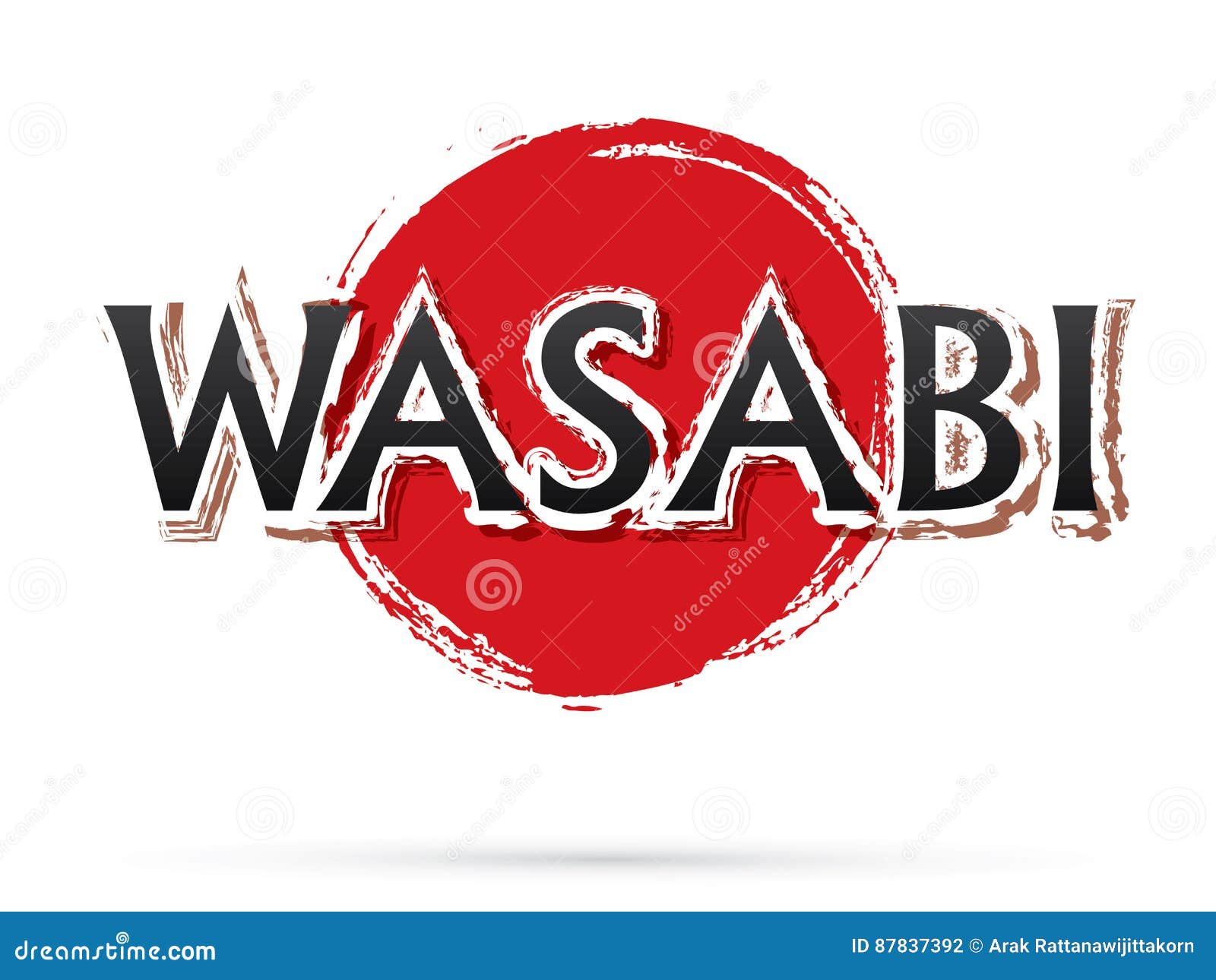 Wasabi text illustration stock vector. Illustration of branding - 87837392
