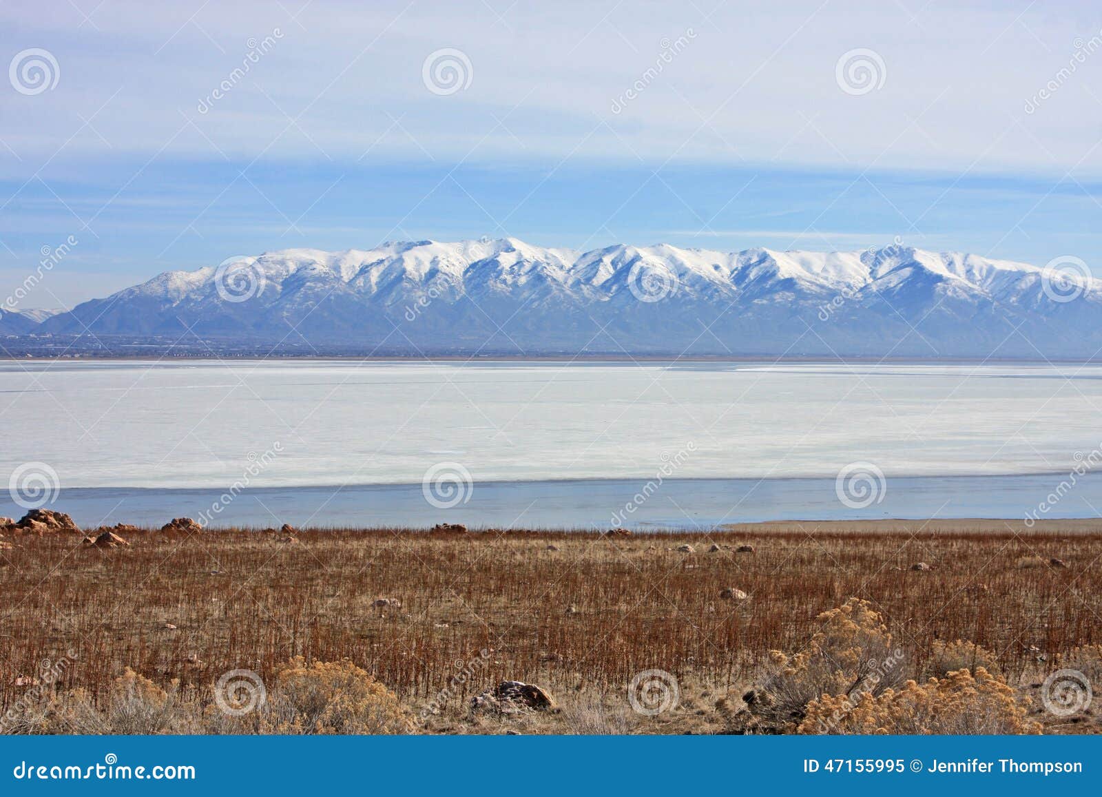Wasatch Front Mountains, Utah Stock Image - Image of great, frozen ...