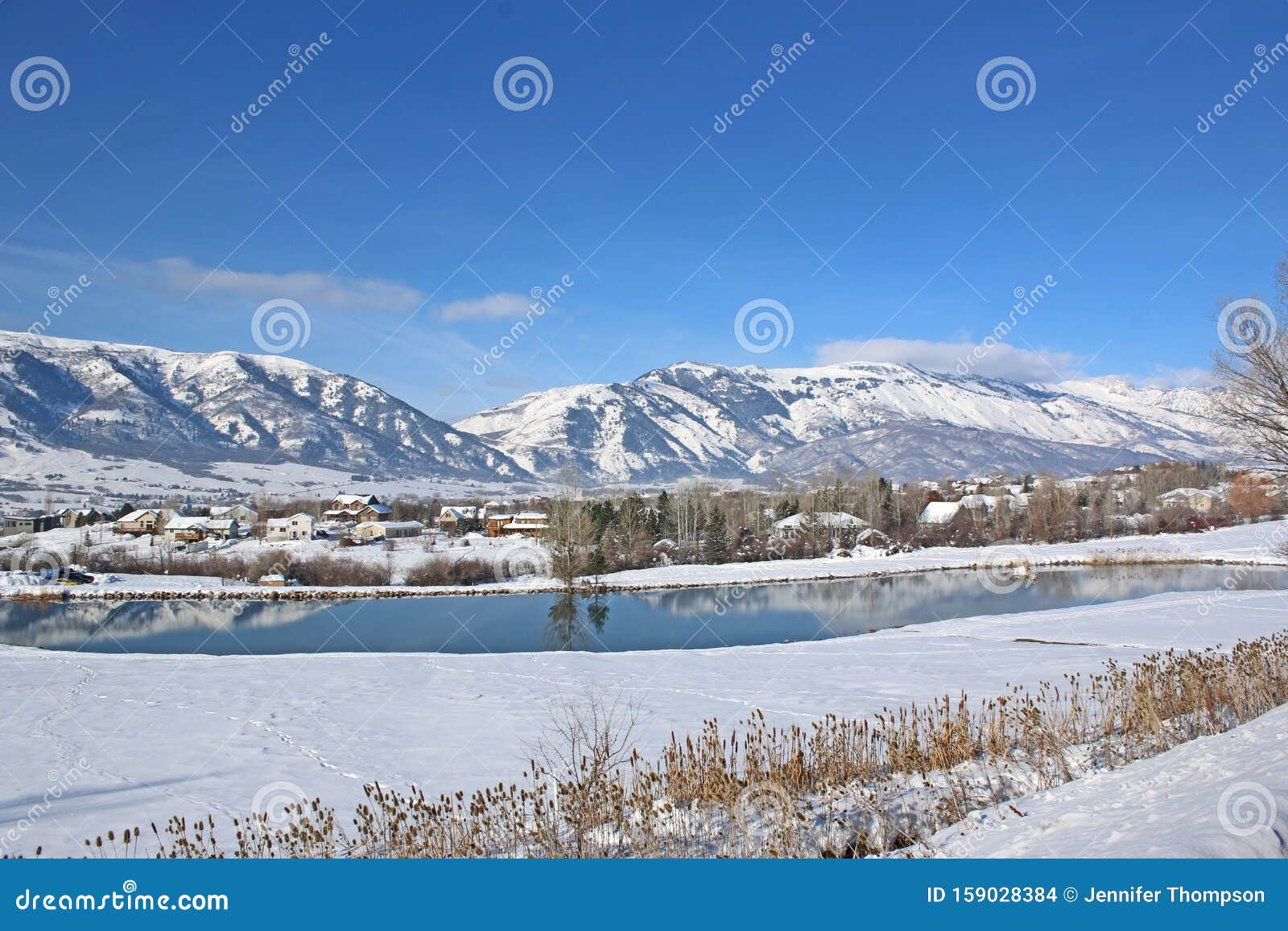 Wasatch Front Mountains, Utah, in Winter Stock Photo - Image of ...