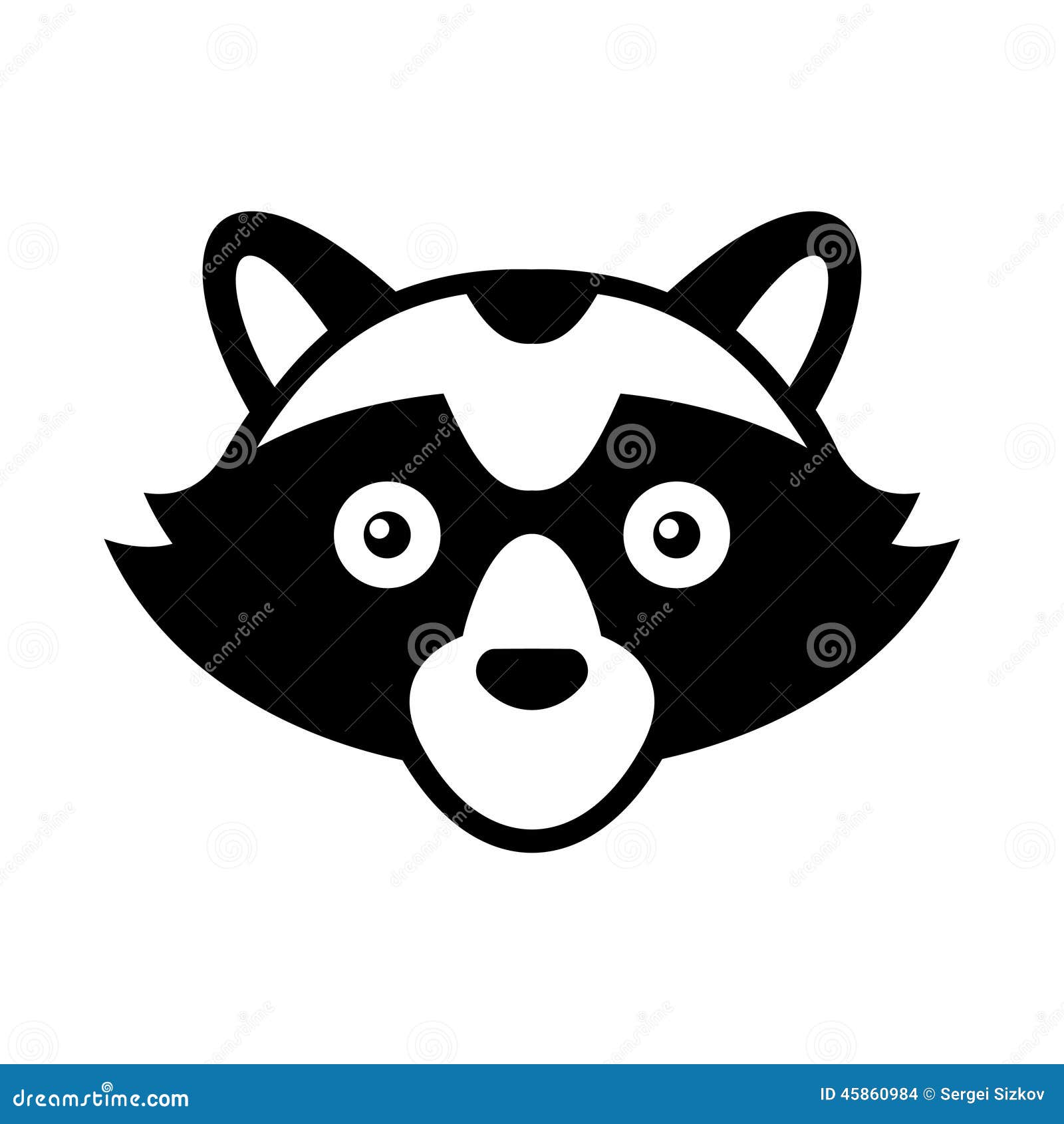 Wasbeer Hoofdlogo Style Icon Vector Vector Illustratie - Illustration ...