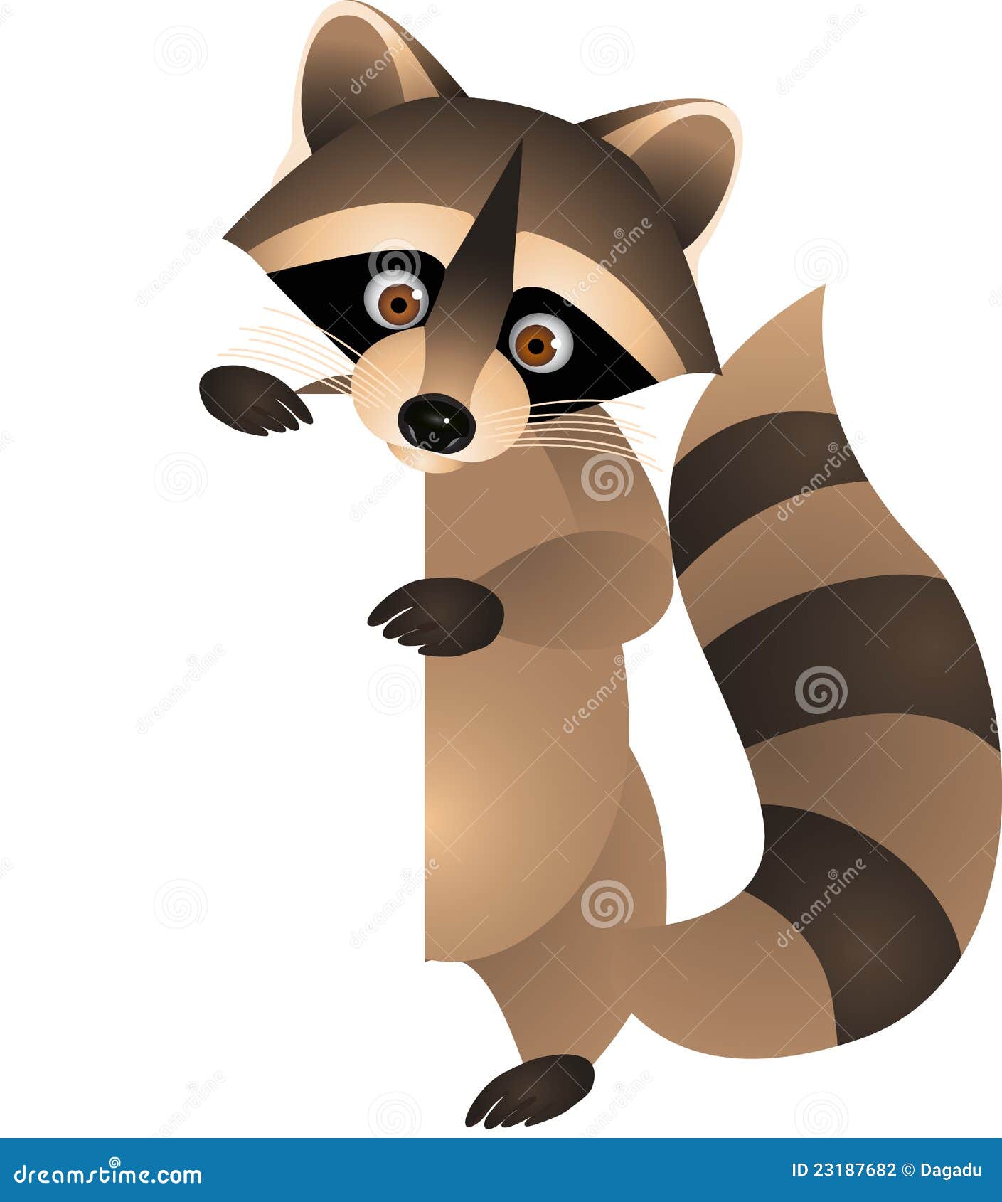 Wasbeer met leeg teken vector illustratie. Illustration of geïsoleerd ...