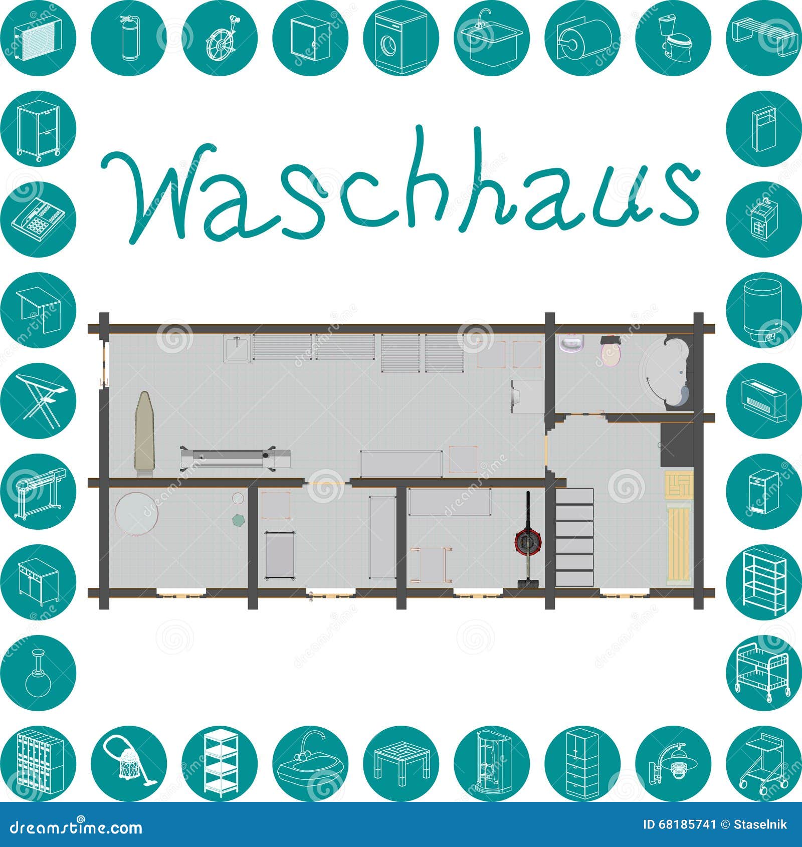 Waschhaus Washhouse Stock Illustrations – 1 Waschhaus Washhouse Stock Illustrations, Vectors ...