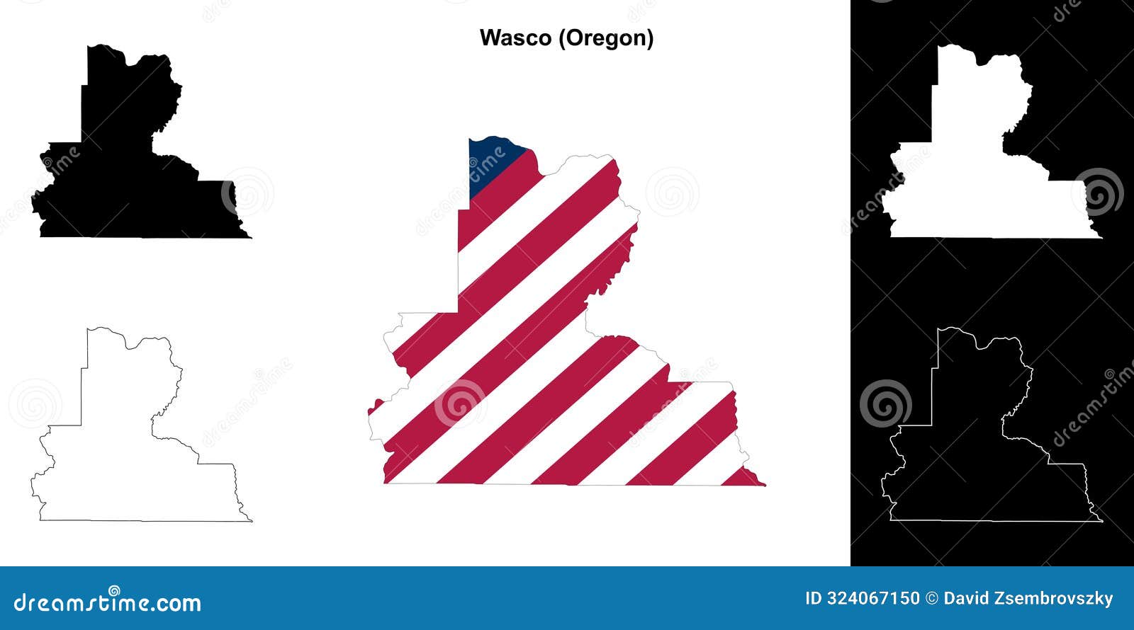 Wasco outline map stock illustration. Illustration of blank - 324067150