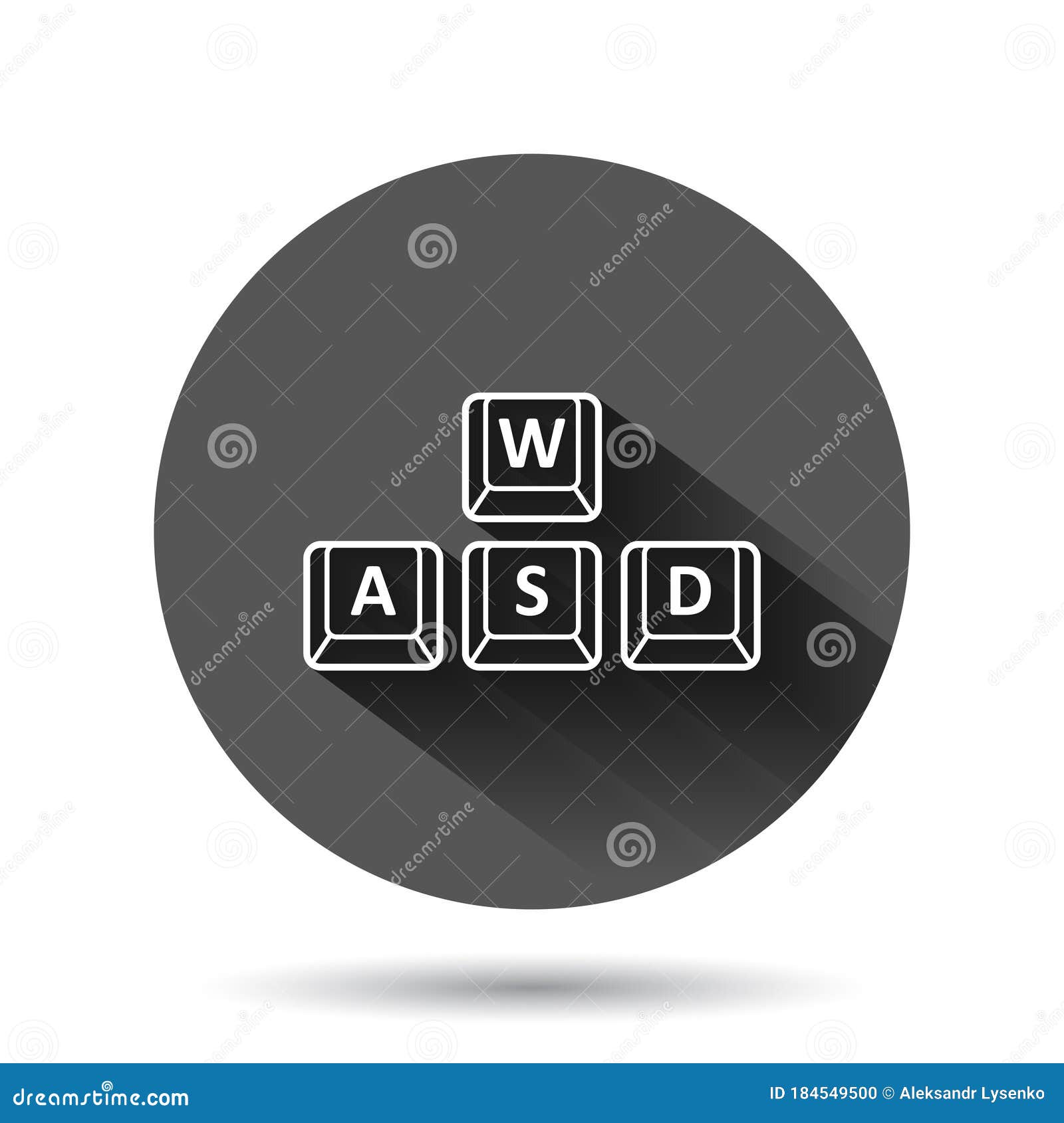 Wasd Button Icon In Flat Style. Keyboard Vector Illustration On Black ... Wasd Button Icon In Flat Style. Keyboard Vector Illustration On Black ...