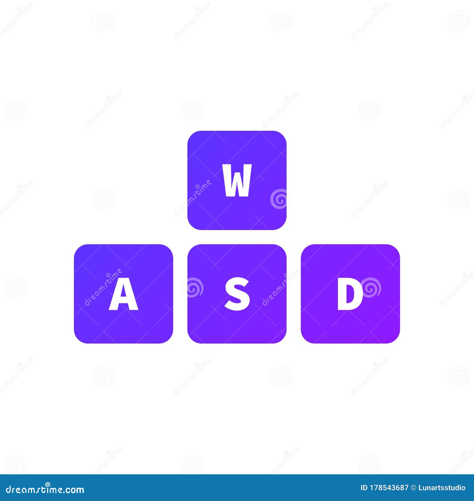 WASD Keys Set. Simple Outline Style Gaming Keyboard Concept Icon. Play ... WASD Keys Set. Simple Outline Style Gaming Keyboard Concept Icon. Play ...