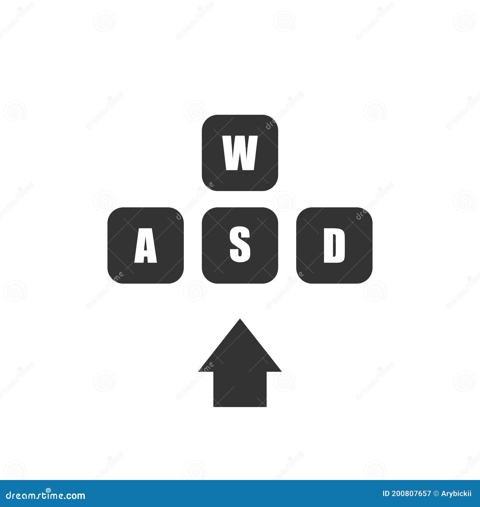 WASD Keys Set. Simple Outline Style Gaming Keyboard Concept Icon. Play ... WASD Keys Set. Simple Outline Style Gaming Keyboard Concept Icon. Play ...