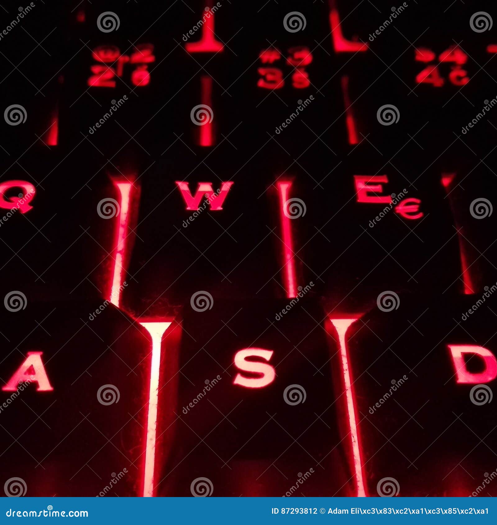 WASD stock photo. Image of light, wasd, sharp, keyboard - 87293812