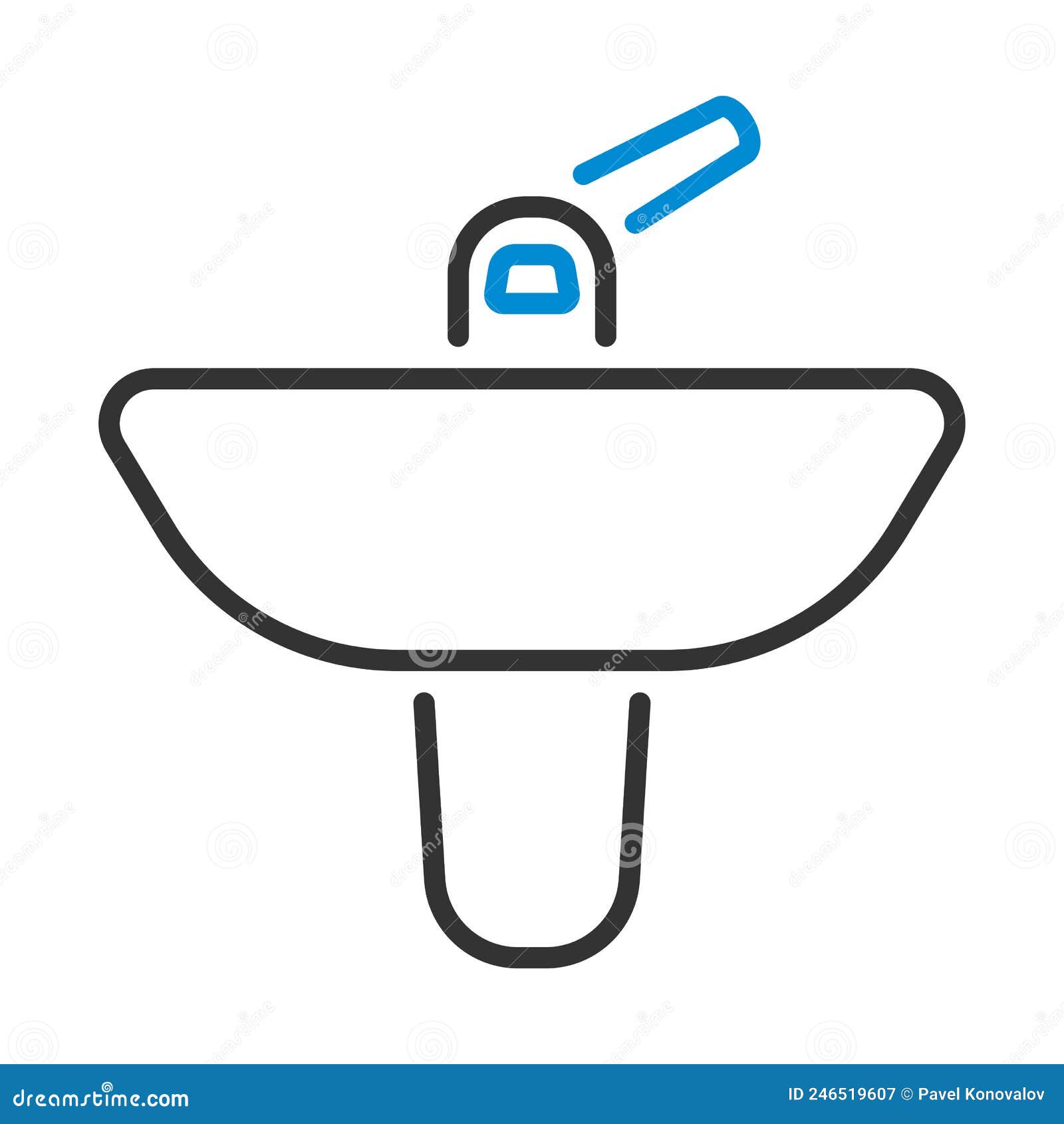 Wash Basin Icon stock vector. Illustration of clean - 246519607