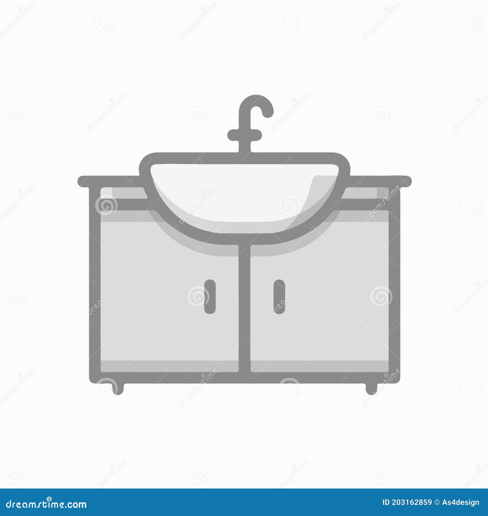 Wash Basin Icon Symbol Illustration in Flat and Modern Style Stock ...