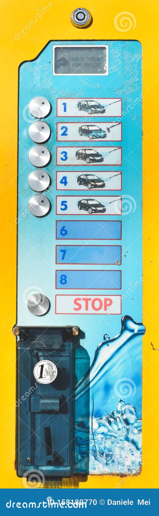 Wash Car machine stock photo. Image of instrument, coins - 158180770