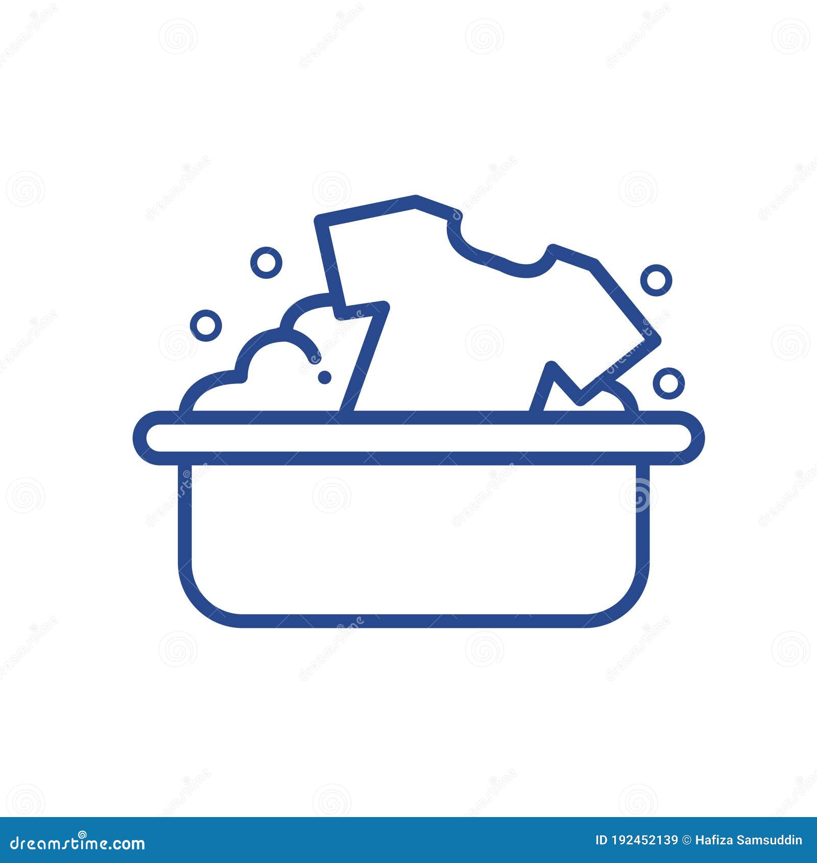 A Wash Clothes. Vector Illustration Decorative Design Stock Vector ...
