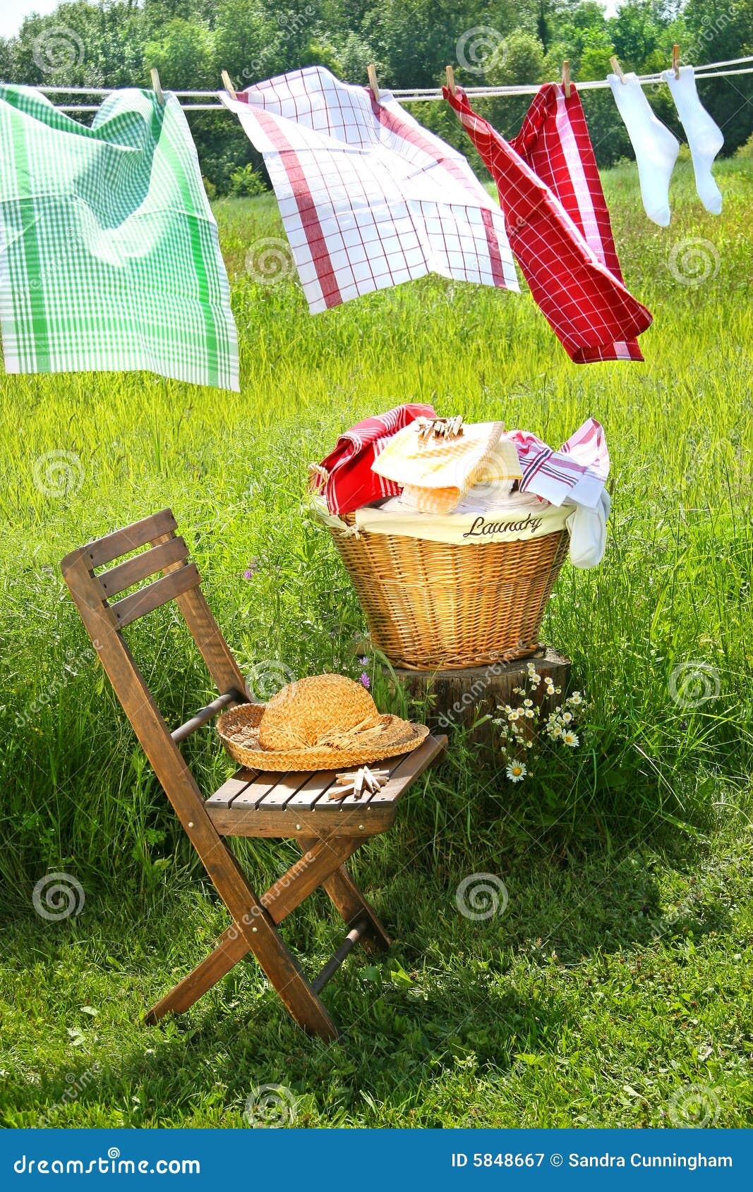 Wash day for dish towels stock image. Image of clothespin - 5848667