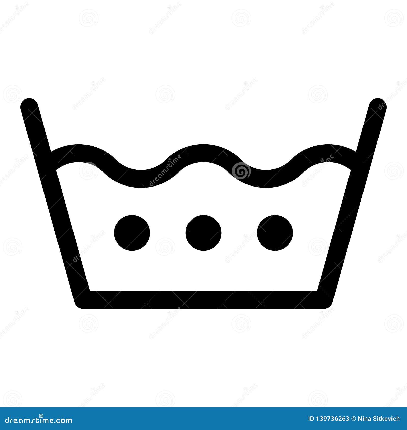 Wash at 50 Degree Icon, Outline Style Stock Vector - Illustration of ...