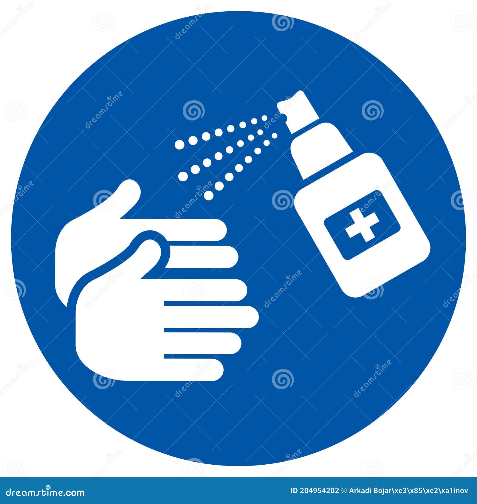 Wash and Disinfect Your Hands Sign Stock Vector - Illustration of ...