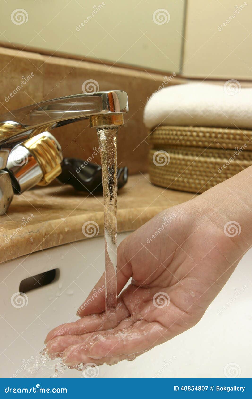 Wash hand at sink stock image. Image of sink, indoor - 40854807