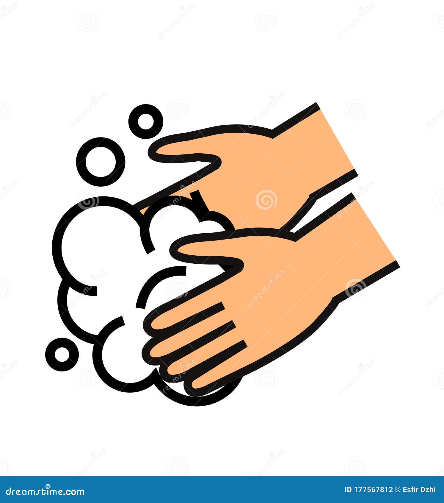 Wash Hands Icon Vector Filled Flat Sign Isolated on White Hygiene ... Wash Hands Icon Vector Filled Flat Sign Isolated on White Hygiene ...
