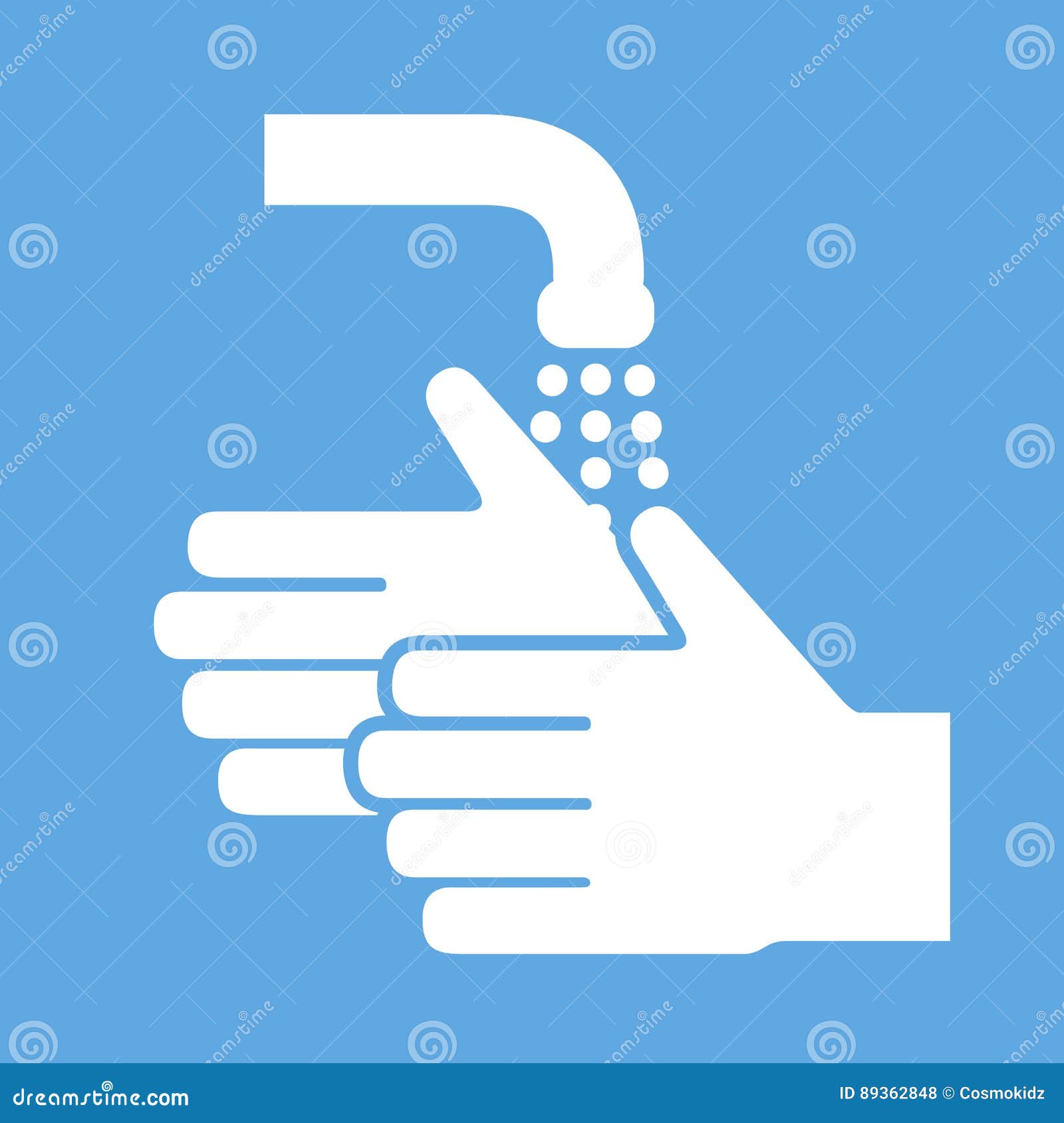 Wash Hands Icon, Vector Sign, Flat Style Label Stock Vector ...