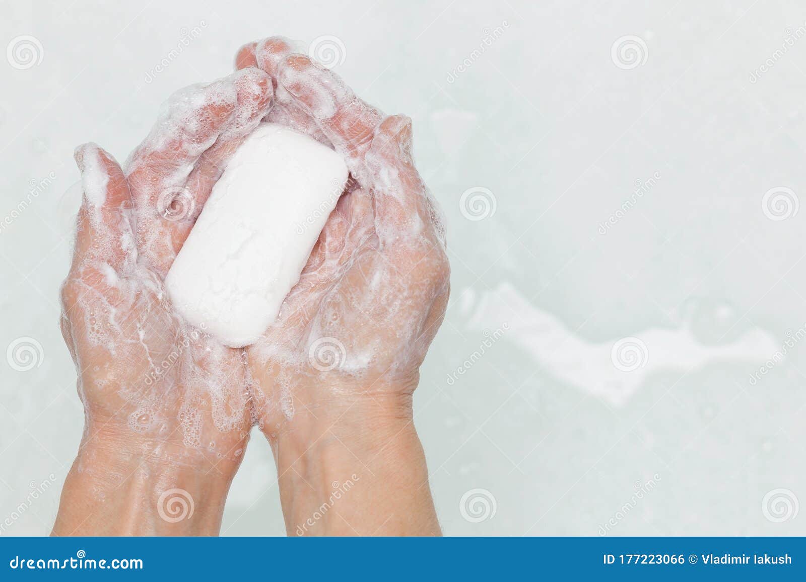 Soapy hands stock photo. Image of bacteria, care, foaming - 177223066